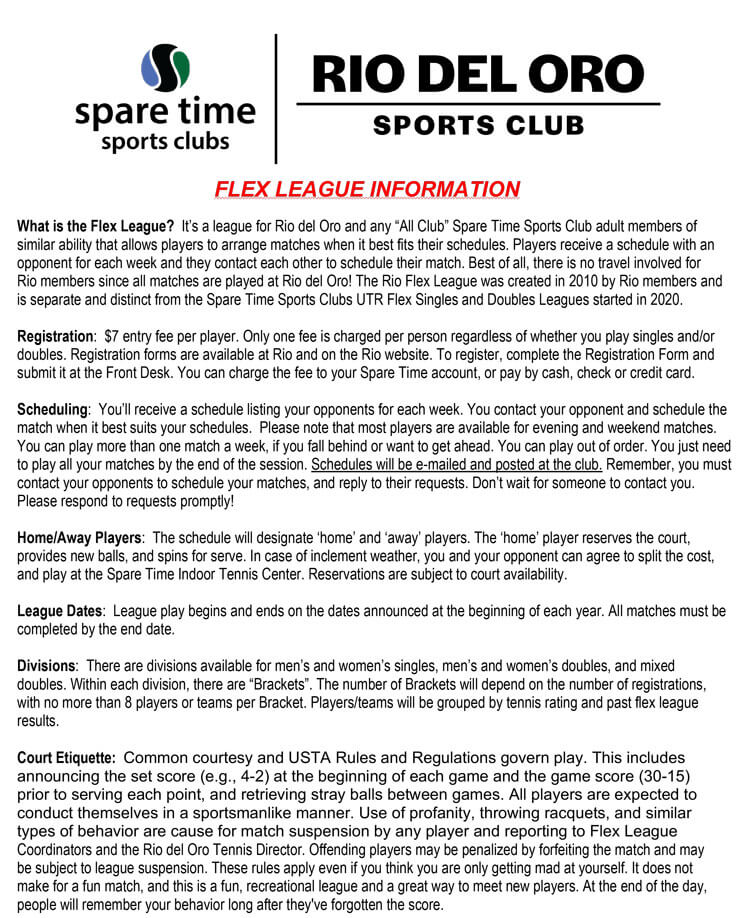 Rio Del Oro Tennis | Greater Sacramento Region and Contra Costa County | Spare Time Sports Clubs