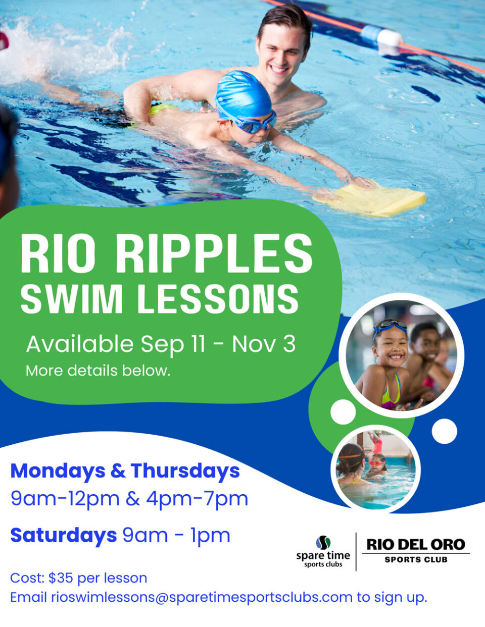 Rio Del Oro Swimming | Greater Sacramento Region and Contra Costa County | Spare Time Sports Clubs