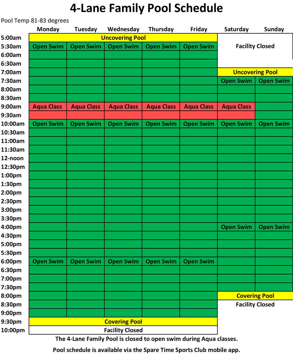 El Dorado Hills Class Schedule Pool | Greater Sacramento Region and ...