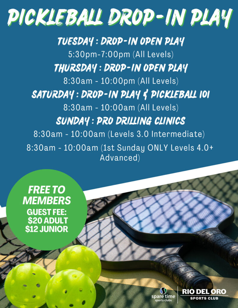 Rio Del Oro Pickleball | Greater Sacramento Region and Contra Costa County | Spare Time Sports Clubs