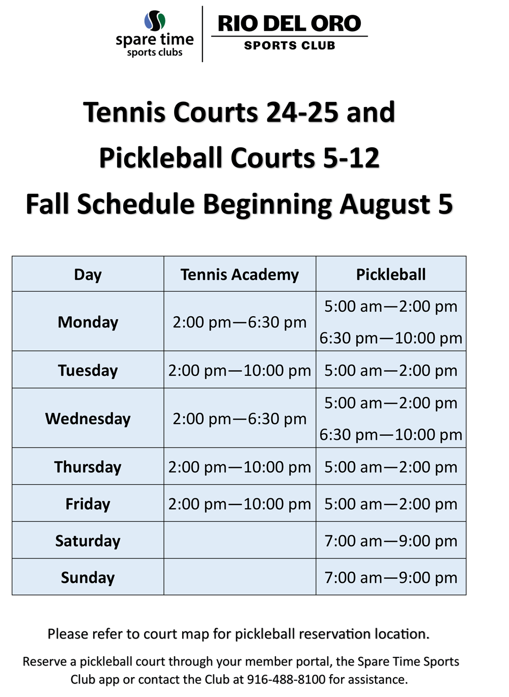 Rio Del Oro Tennis | Greater Sacramento Region and Contra Costa County | Spare Time Sports Clubs