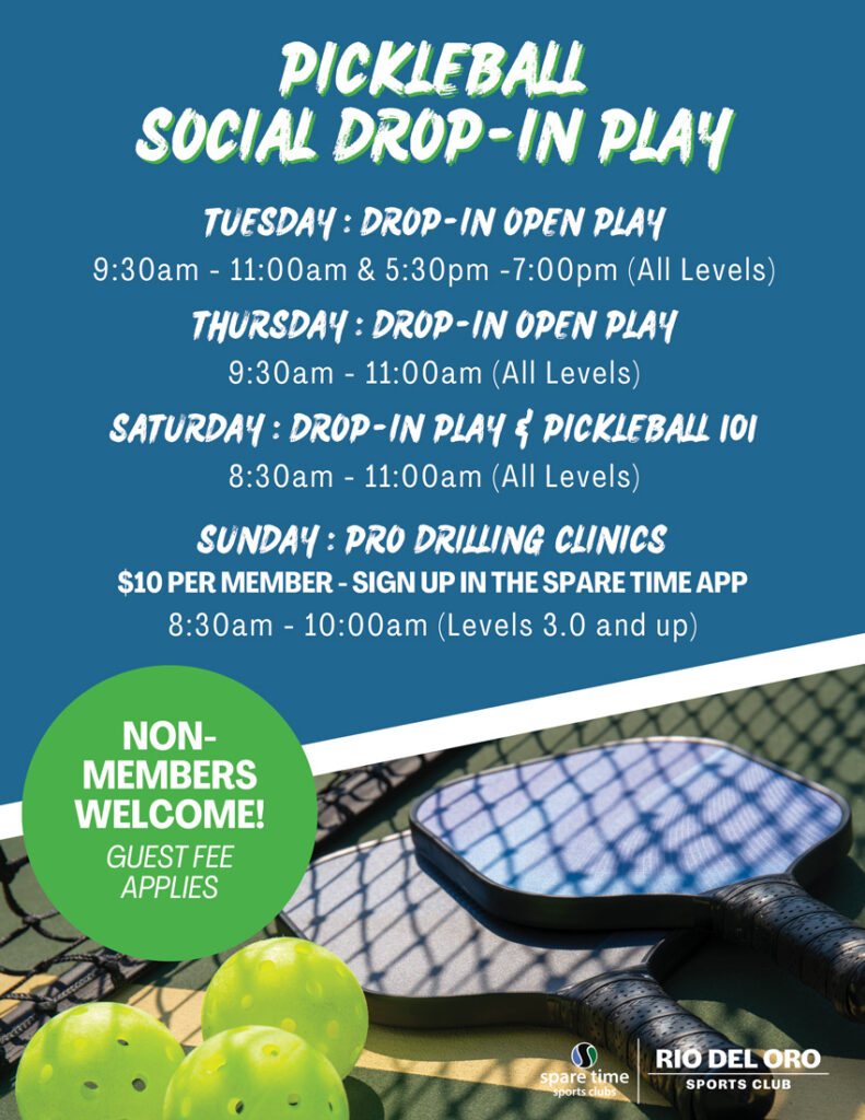 Rio Del Oro Pickleball | Greater Sacramento Region and Contra Costa County | Spare Time Sports Clubs